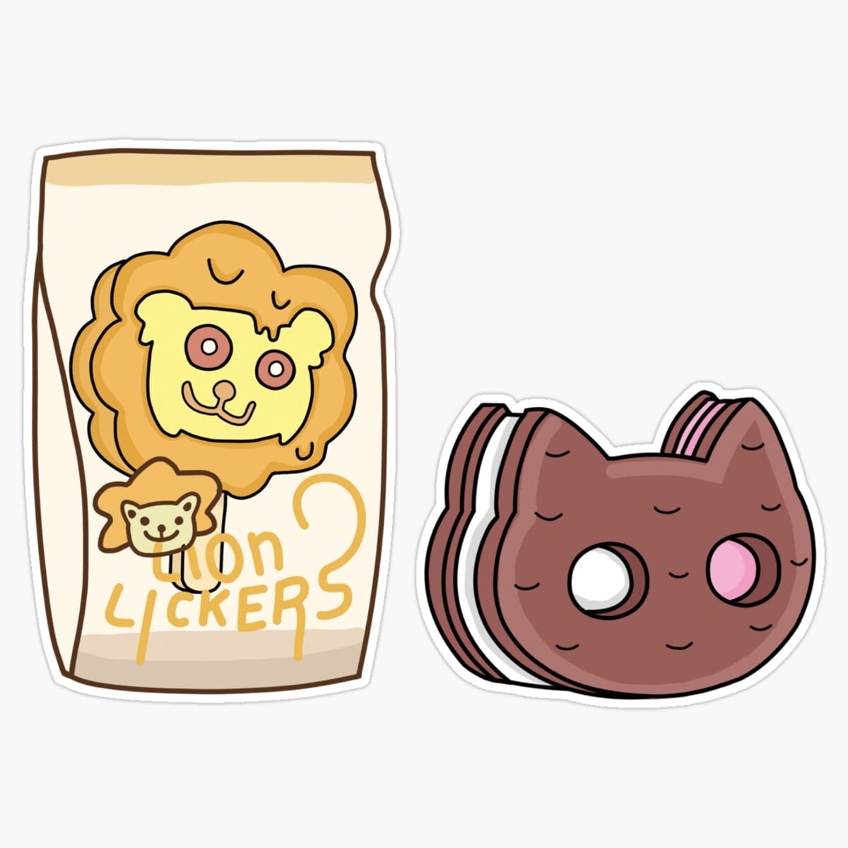 Maneki Steven Universe Lion Licker And Cookie Cat Er, Phone Decal Water ...