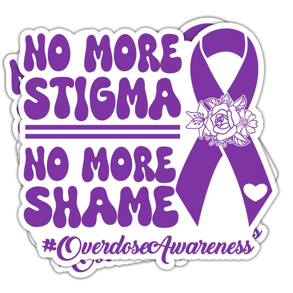 Maneki No More Stigma No More Shame Overdose Awareness Sticker ...