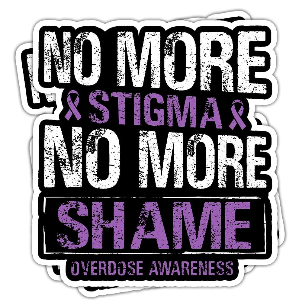 Maneki No More Stigma No More Shame Overdose Awareness Sticker ...