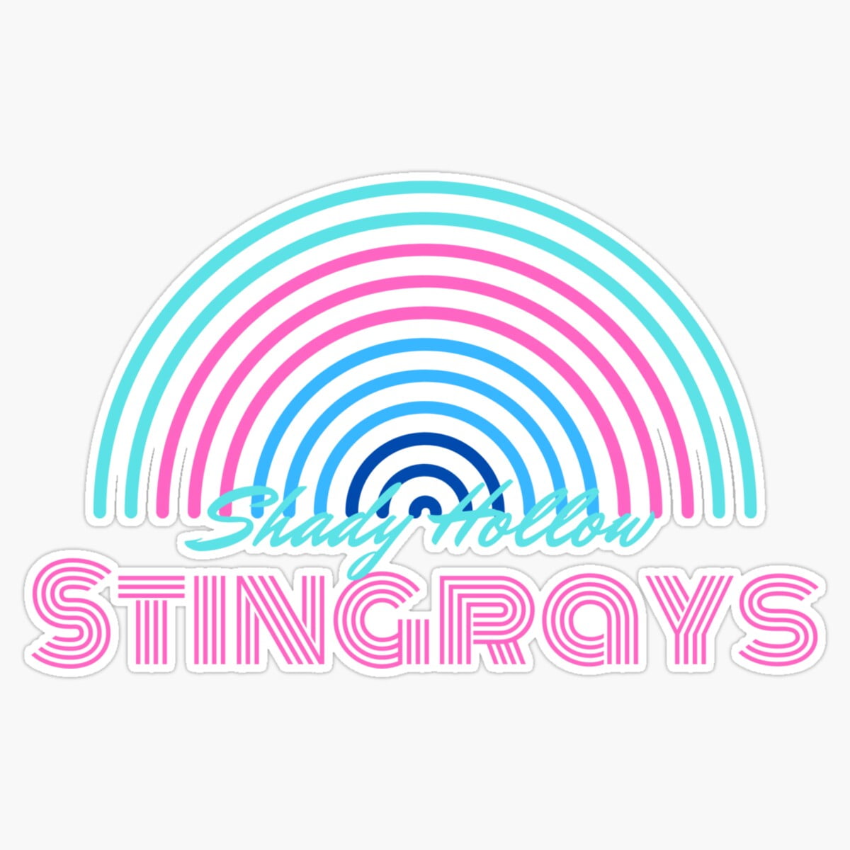 Maneki Stingrays Rainbow Er, Phone Decal Water Bottle Stickers Car ...