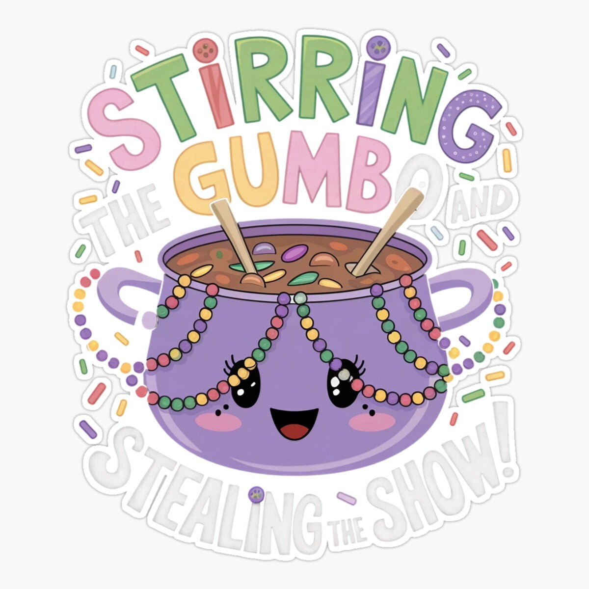 Maneki Stirring The Gumbo And Stealing The Show! Sticker, Phone Decal ...