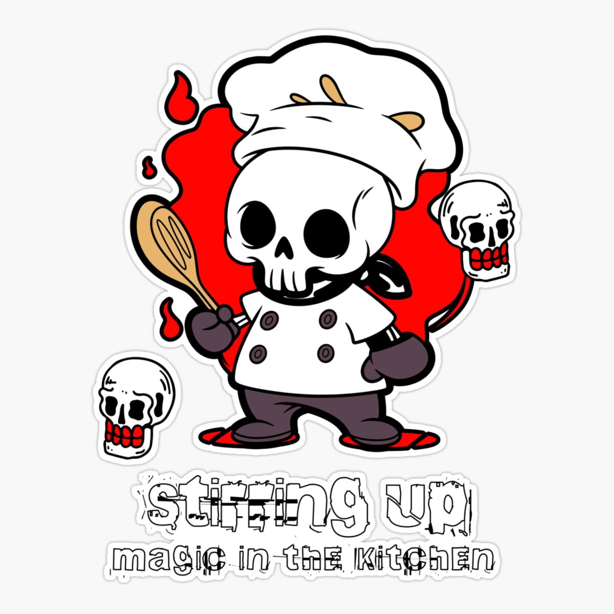 Maneki Stirring Up Magic In The Kitchen Sticker, Phone Decal Water ...