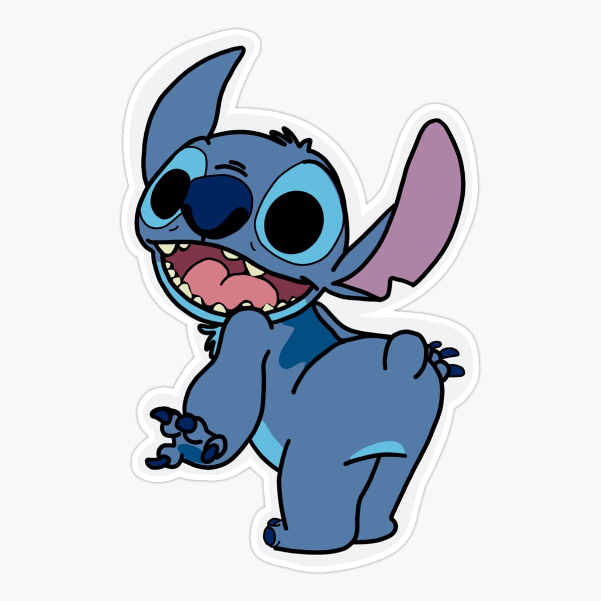 Maneki Stitch Booty Sticker, Phone Decal Water Bottle Stickers Car ...