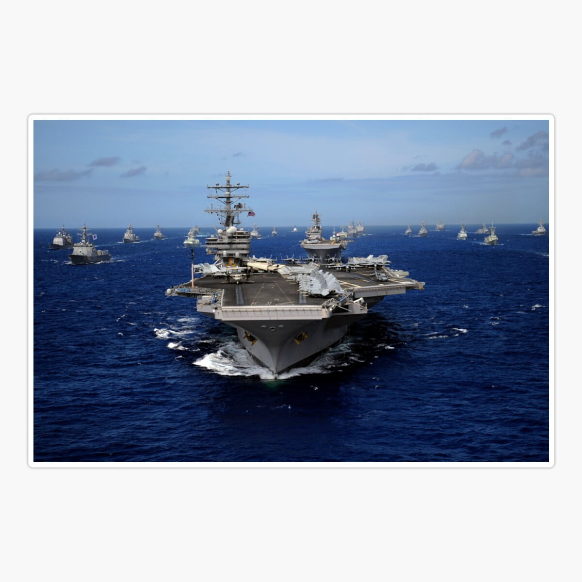 Maneki Stk103847M-Aircraft Carrier Uss Ronald Reagan Leads A M ...