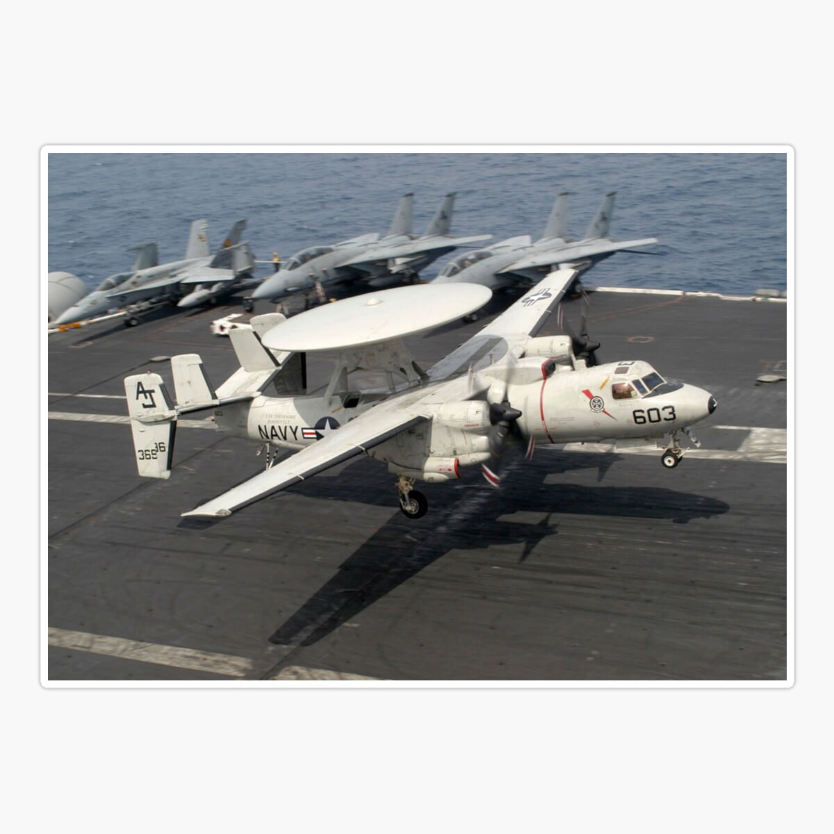 Maneki Stk104472M-An E-2C Hawkeye Lands On The Flight Deck Of Uss ...