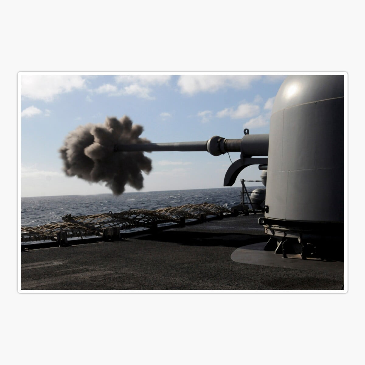 Maneki Stk105880M-A 76Mm Cannon Is Fired Aboard The Guided Missile ...