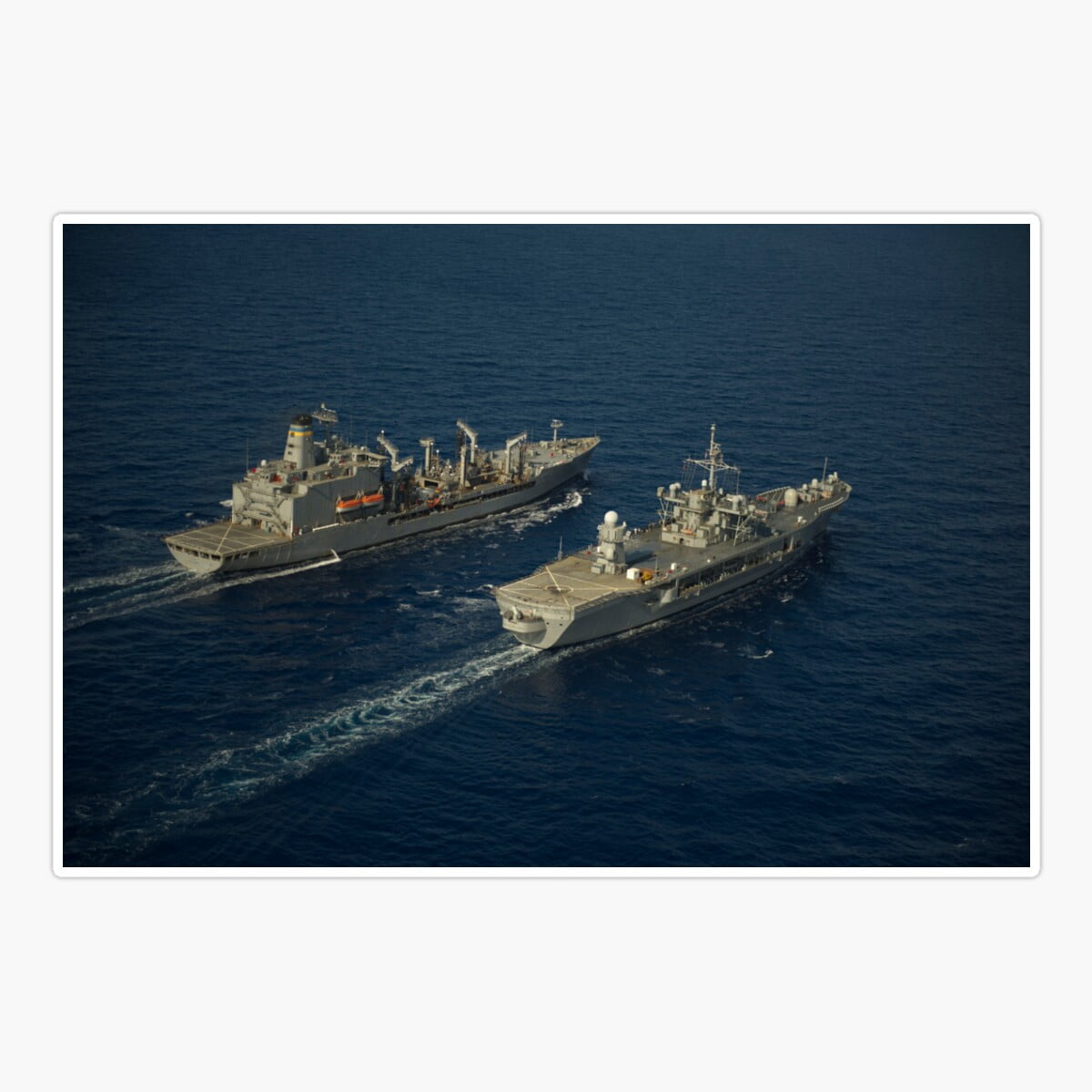 Maneki Stk108076M-Usns Leroy Grumman Conducts A Replenishment At Sea ...