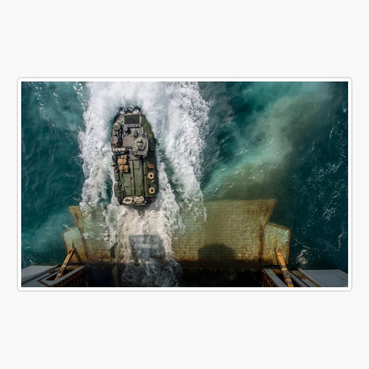 Maneki Stk108429M-An Amphibious Ault Vehicle Exits The Well Deck Of Uss ...