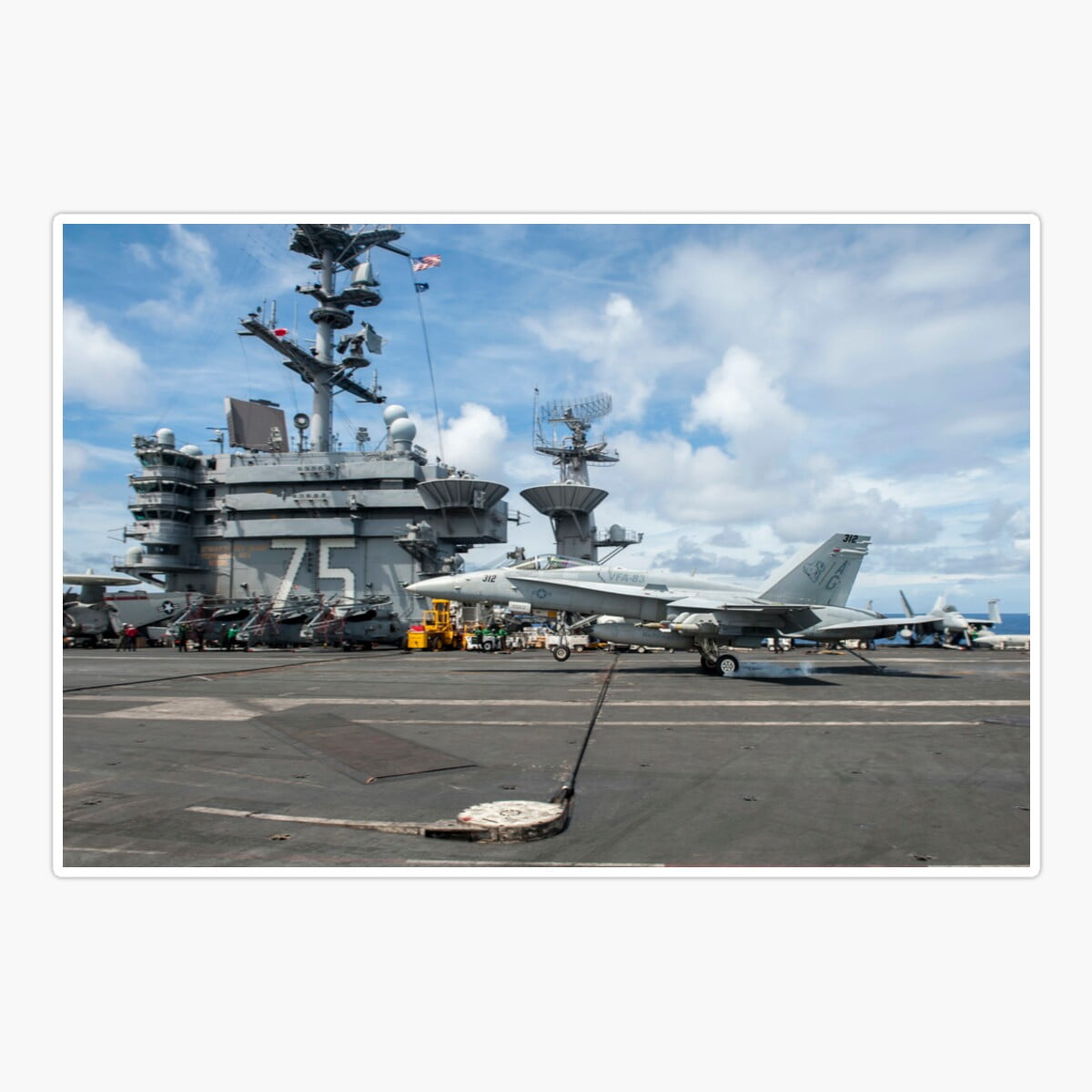 Maneki Stk109395M-An F/A-18C Hornet Lands On The Flight Deck Of Uss ...
