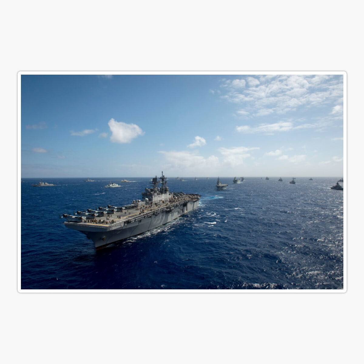 Maneki Stk109778M-Uss America Leads A Fleet Of Navy Ships During Rim Of ...