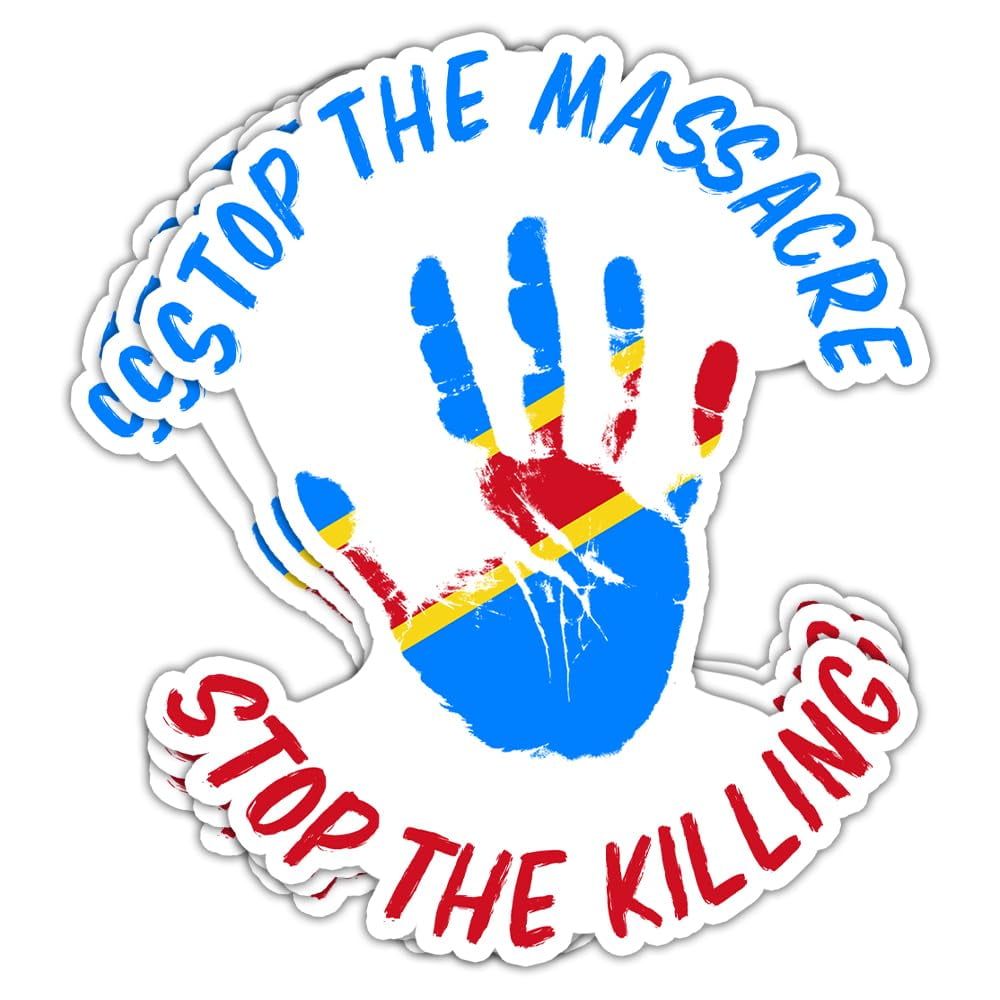 Maneki Stop The Killing Free DR Congo Sticker I Stand with Dr Congo ...