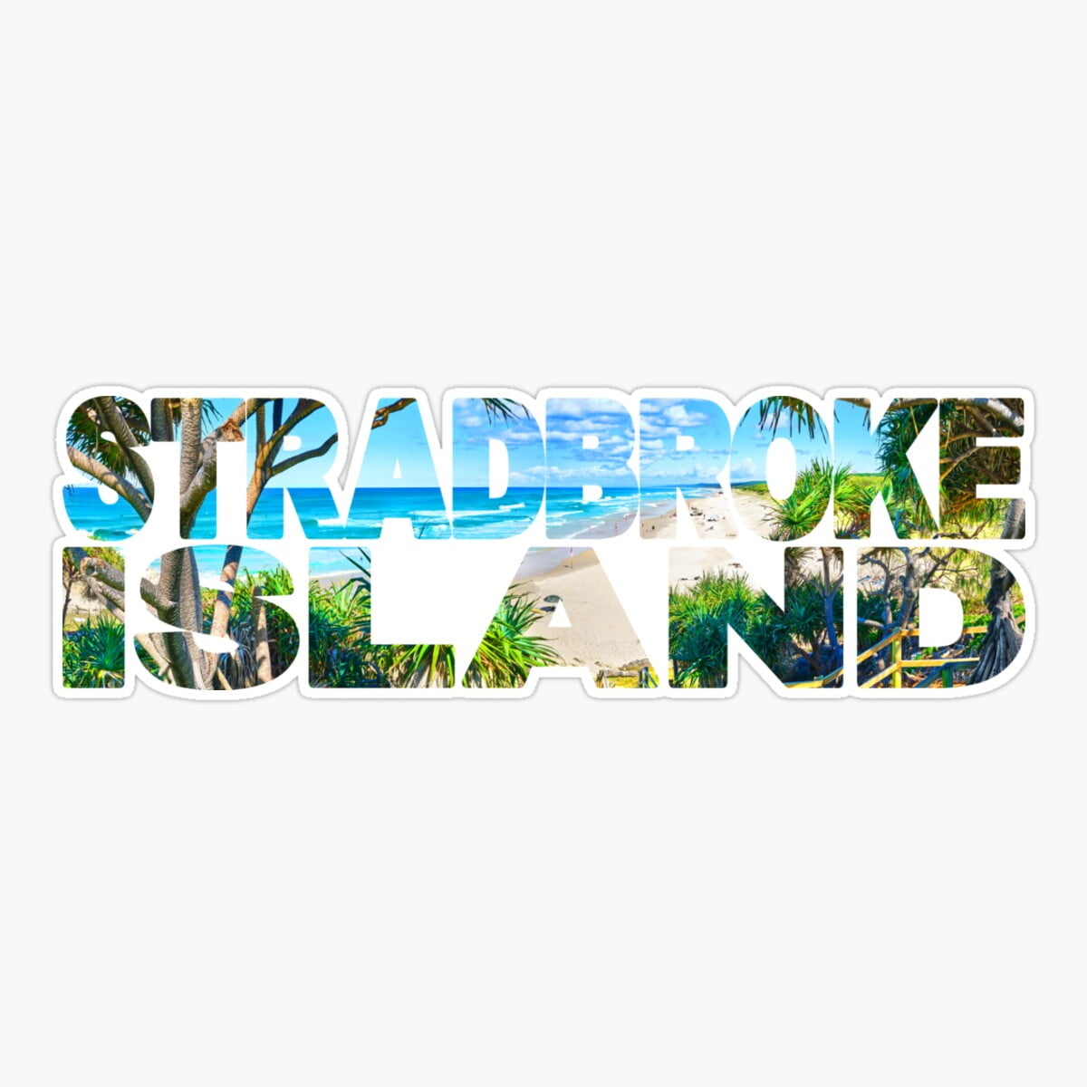 Maneki Stradbroke Island - Moreton Bay Brisbane Sticker, Phone Decal ...