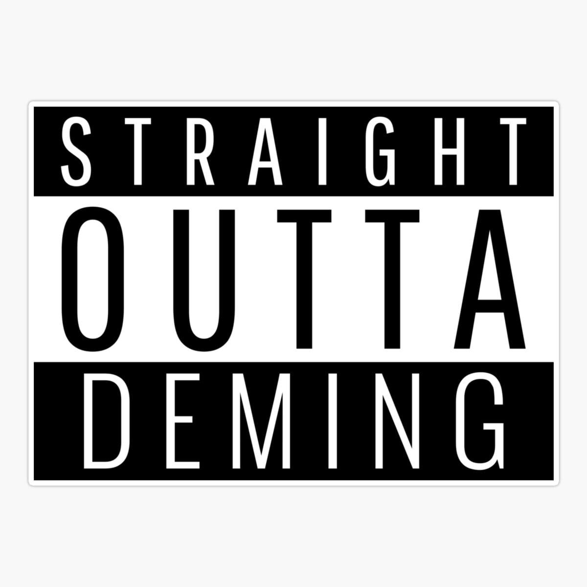 Maneki Straight Outta Deming New Mexico Sticker, Phone Decal Water ...