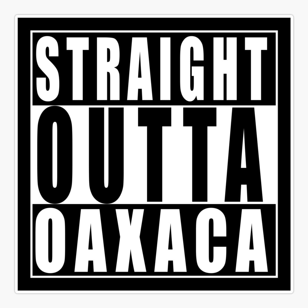 Maneki Straight Outta Oaxaca, Mexico Sticker, Phone Decal Water Bottle ...