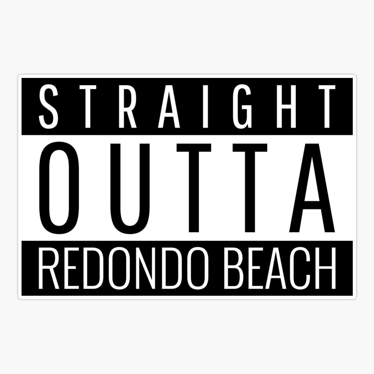 Maneki Straight Outta Redondo Beach California Sticker, Phone Decal ...