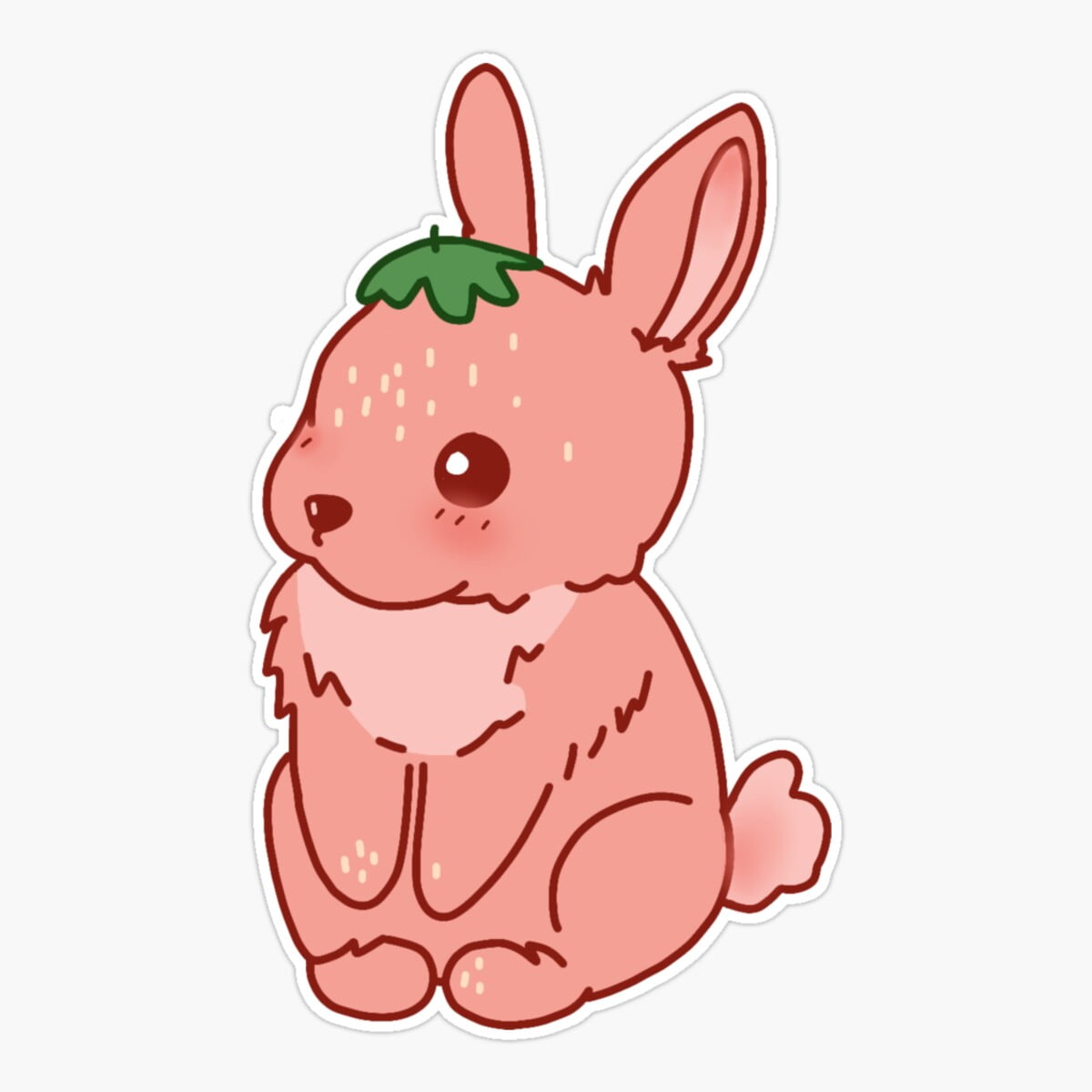 Maneki Strawberry Bunny Sticker, Phone Decal Water Bottle Stickers Car ...