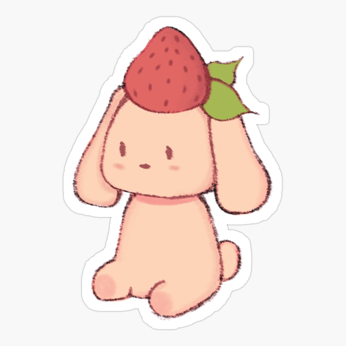 Maneki Strawberry Bunny Sticker, Phone Decal Water Bottle Stickers Car ...