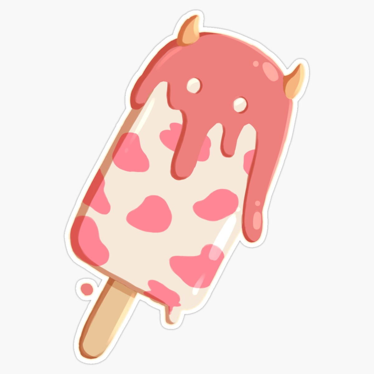 Maneki Strawberry Cream Moosicle Er, Phone Decal Water Bottle Stickers ...