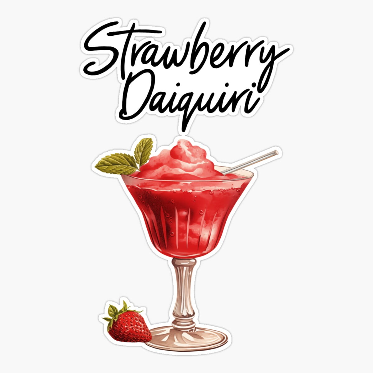 Maneki Strawberry Daiquiri Er, Phone Decal Water Bottle Stickers Car ...