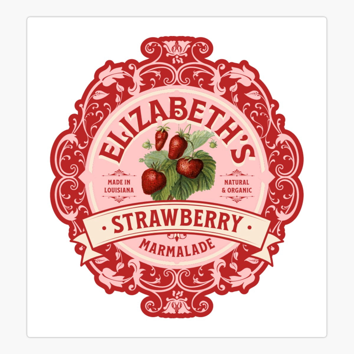 Maneki Strawberry Marmalade Logo Sticker, Phone Decal Water Bottle ...