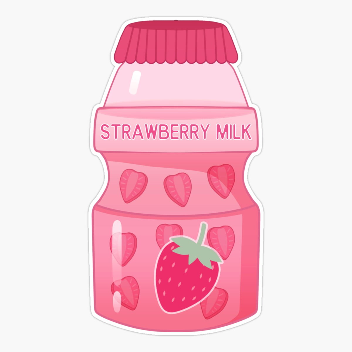 Maneki Strawberry Milk Bottle Er, Phone Decal Water Bottle Stickers Car ...