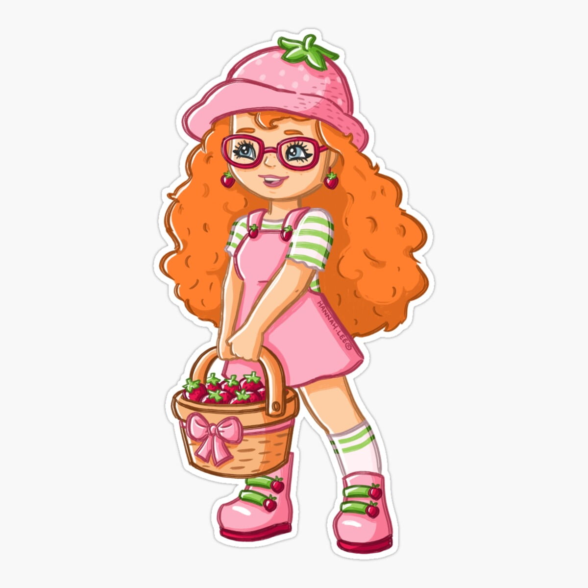 Maneki Strawberry Self Portrait Sticker, Phone Decal Water Bottle ...