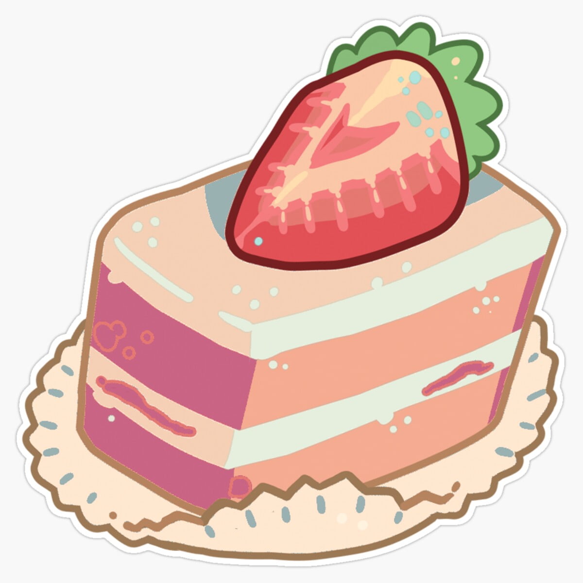 Maneki Strawberry Shortcake (Food) Er, Phone Decal Water Bottle ...