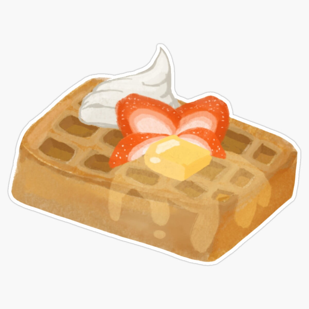 Maneki Strawberry Waffles Er, Phone Decal Water Bottle Stickers Car ...