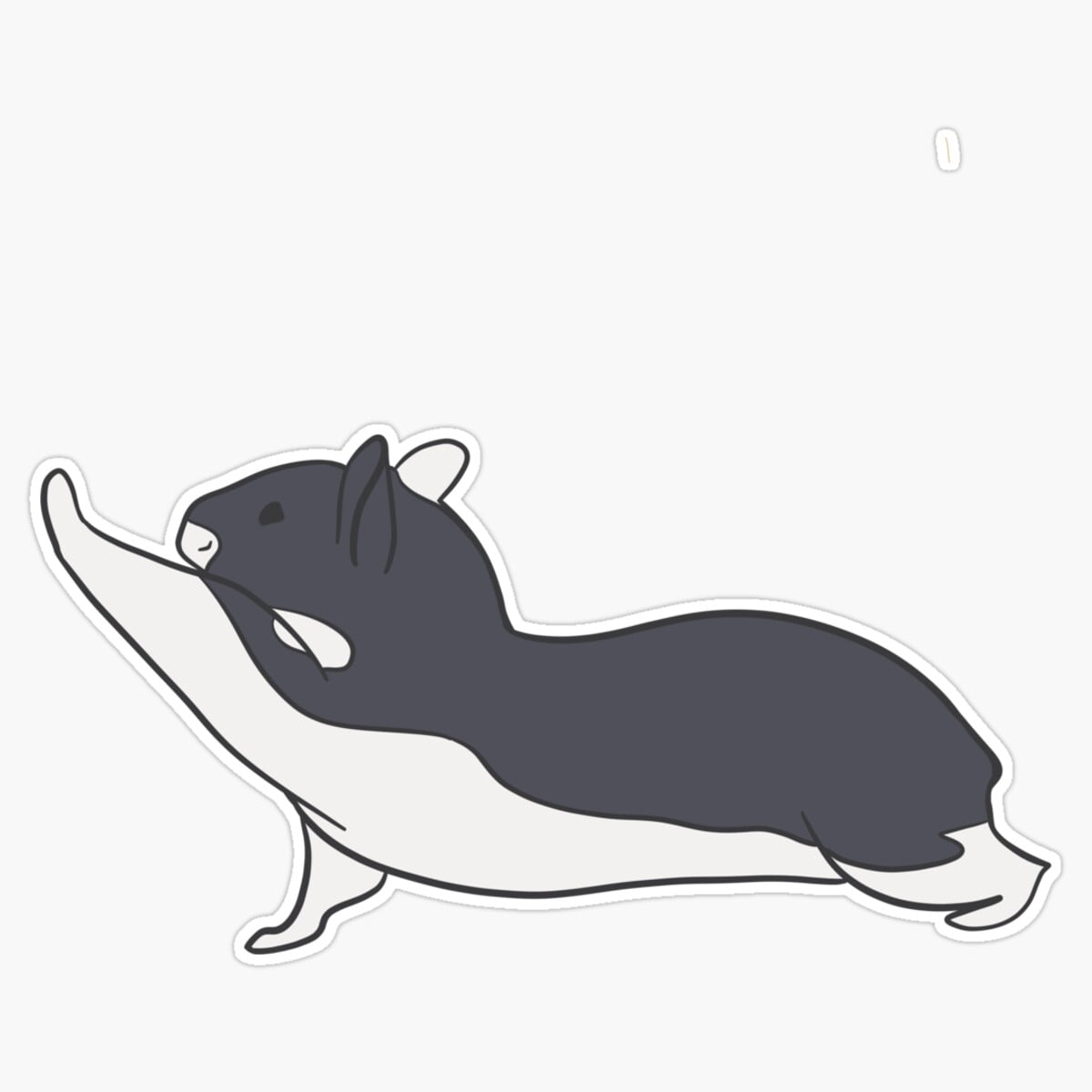 Maneki Stretch! Black & White Hamster Er, Phone Decal Water Bottle ...