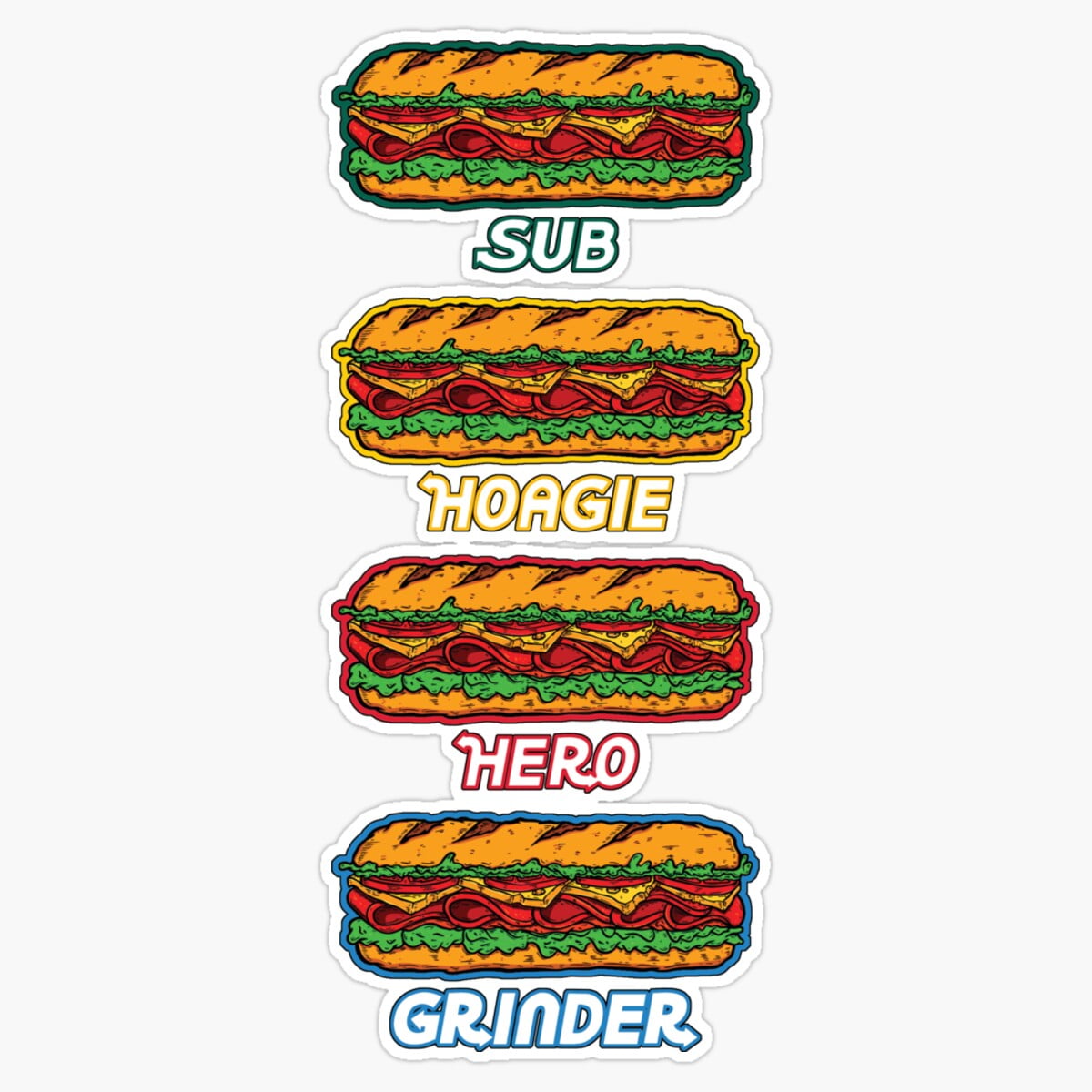 Maneki Sub Or Hoagie Or Hero Or Grinder Sandwich? Er, Phone Decal Water ...