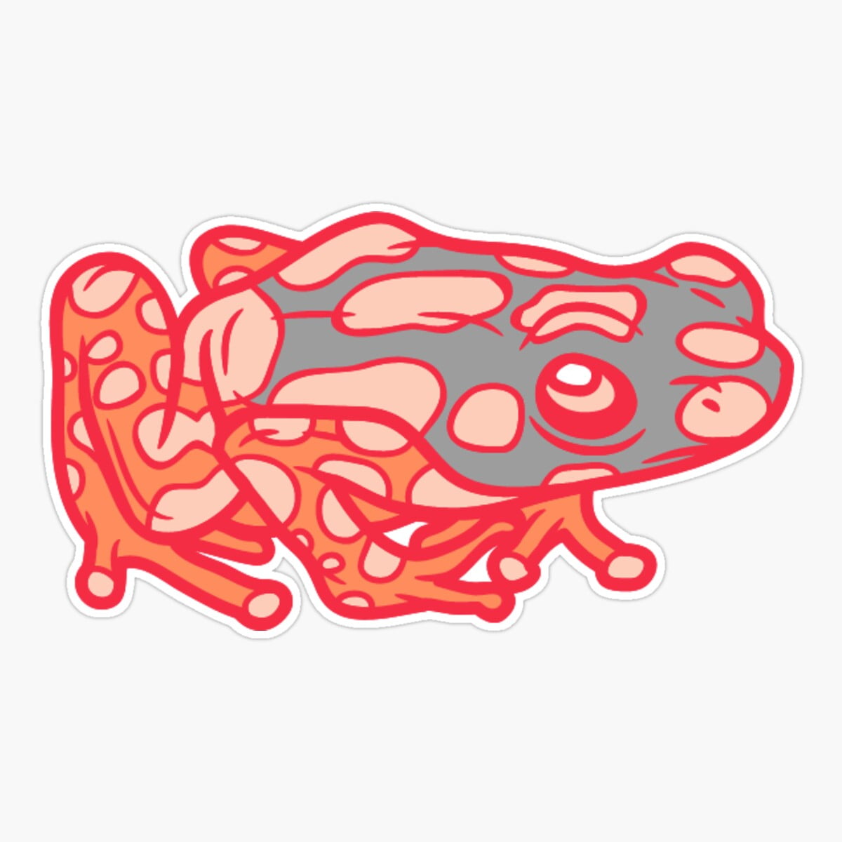 Maneki Subtle Paragirl Pride Dart Frog Sticker, Phone Decal Water ...