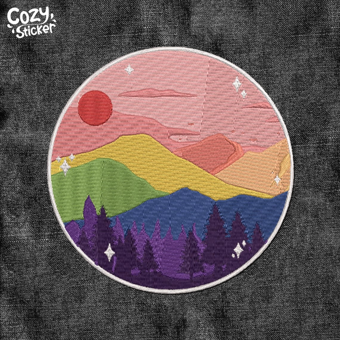 Maneki Subtle Transgender Patch Lgbtq Pride Mountain Trans Sunset Flag ...