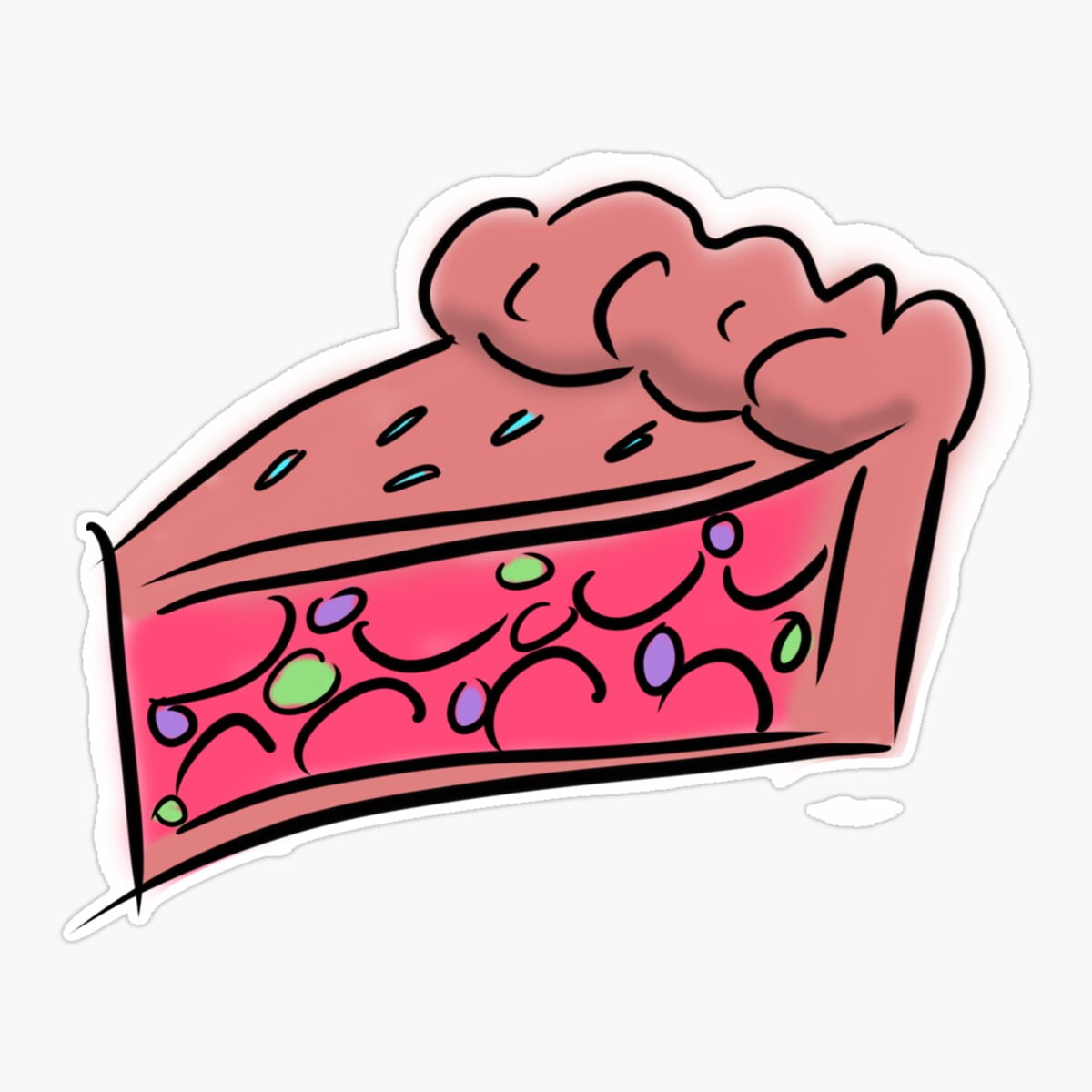 Maneki Sugar Pie Slice - Or People Who Love Pie... Mmmmmmm! Sticker ...