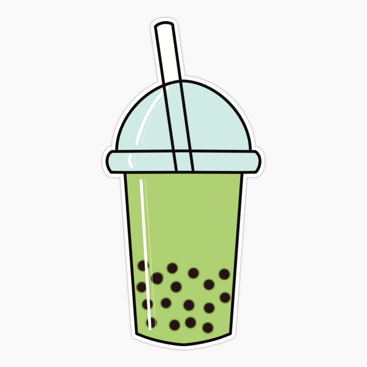 Maneki Summer Green Matcha Boba Bubble Tea Cup Er, Phone Decal Water ...