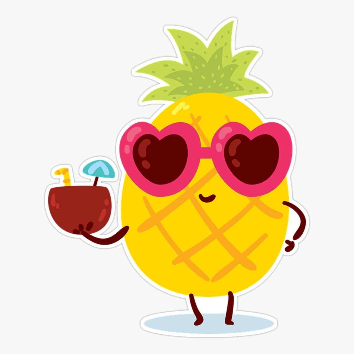 Maneki Summer - Pineapple Er, Phone Decal Water Bottle Stickers Car ...