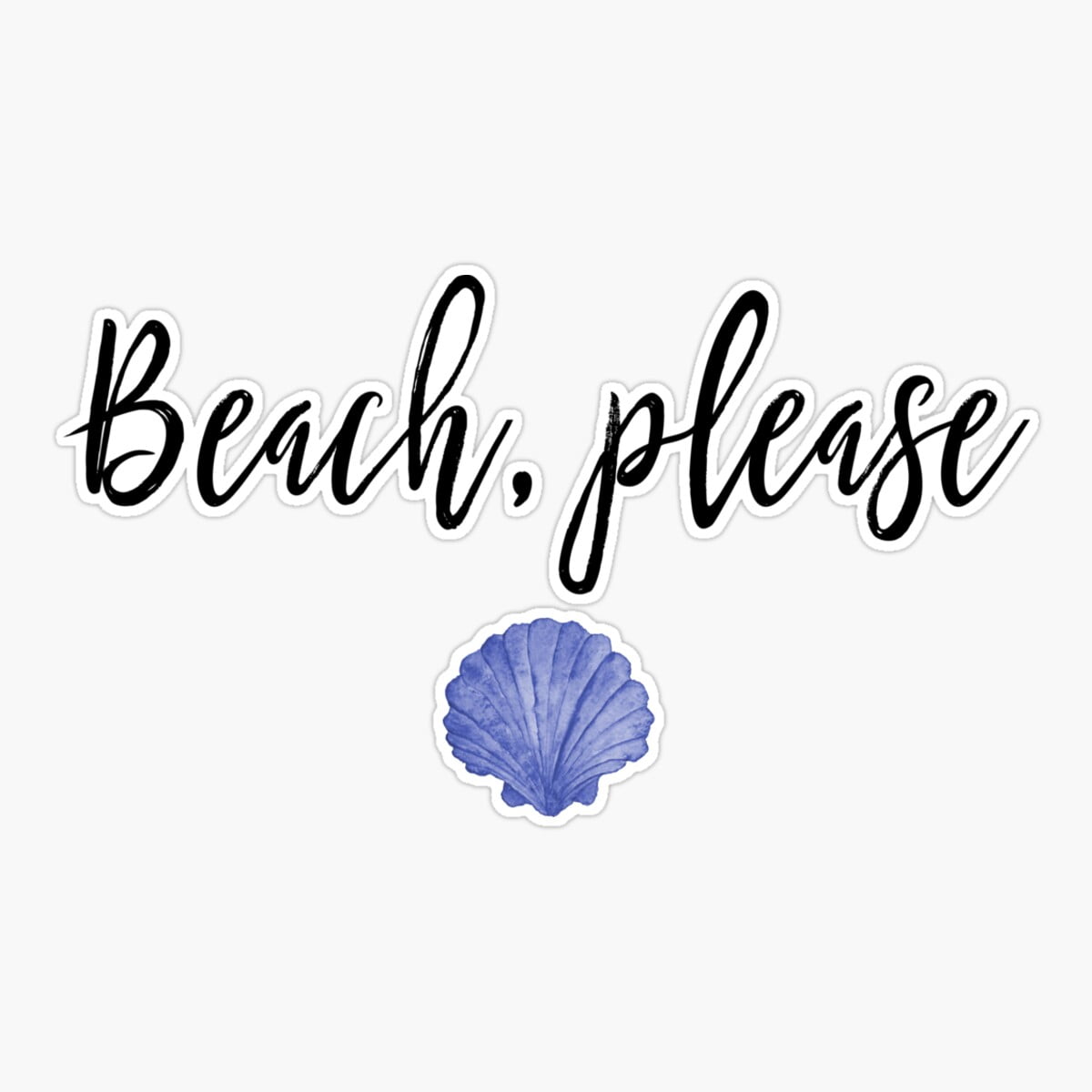 Maneki Summer, Vacation Quotes - Beach, Please Sticker, Phone Decal ...