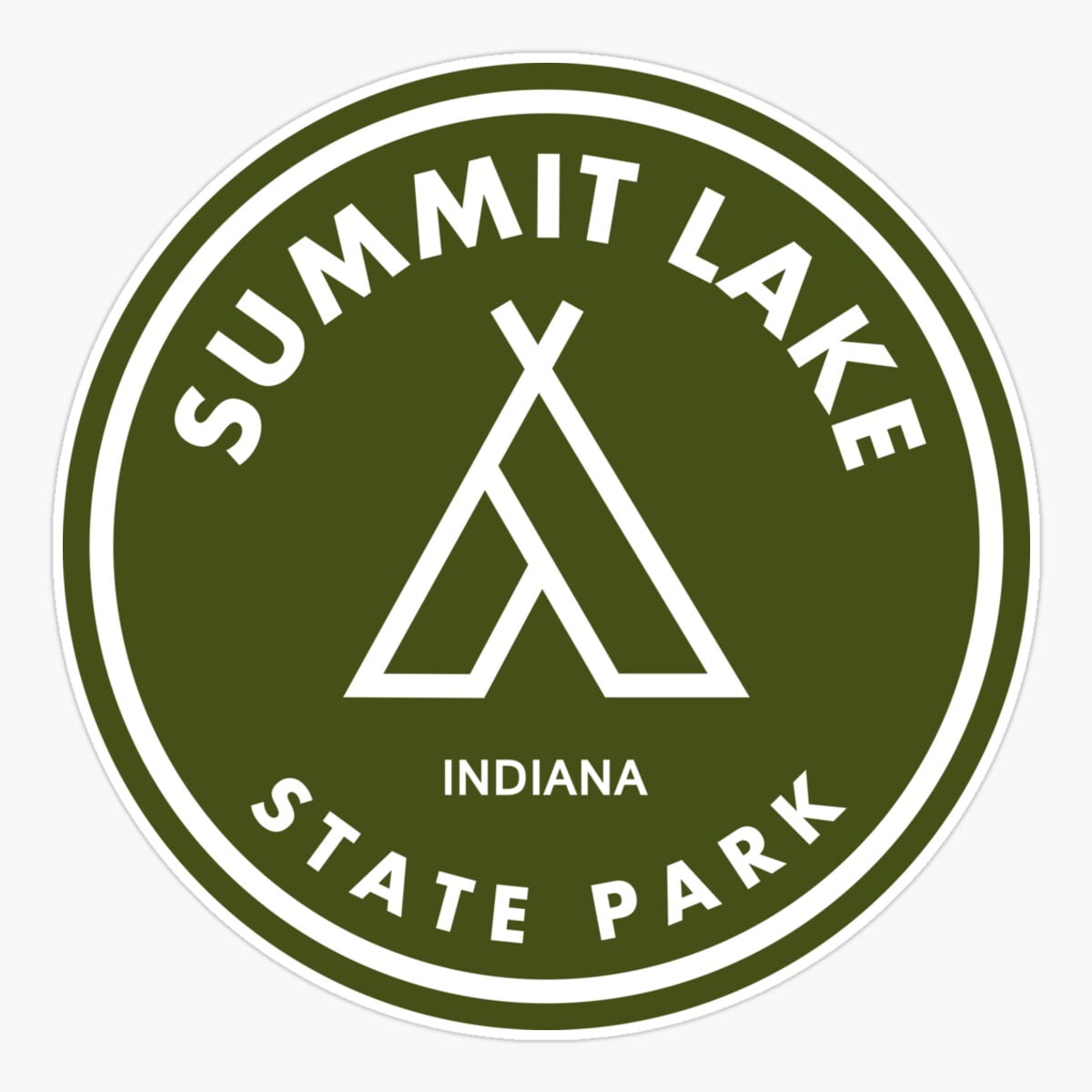 Maneki Summit Lake State Park Indiana Tent Er, Phone Decal Water Bottle ...