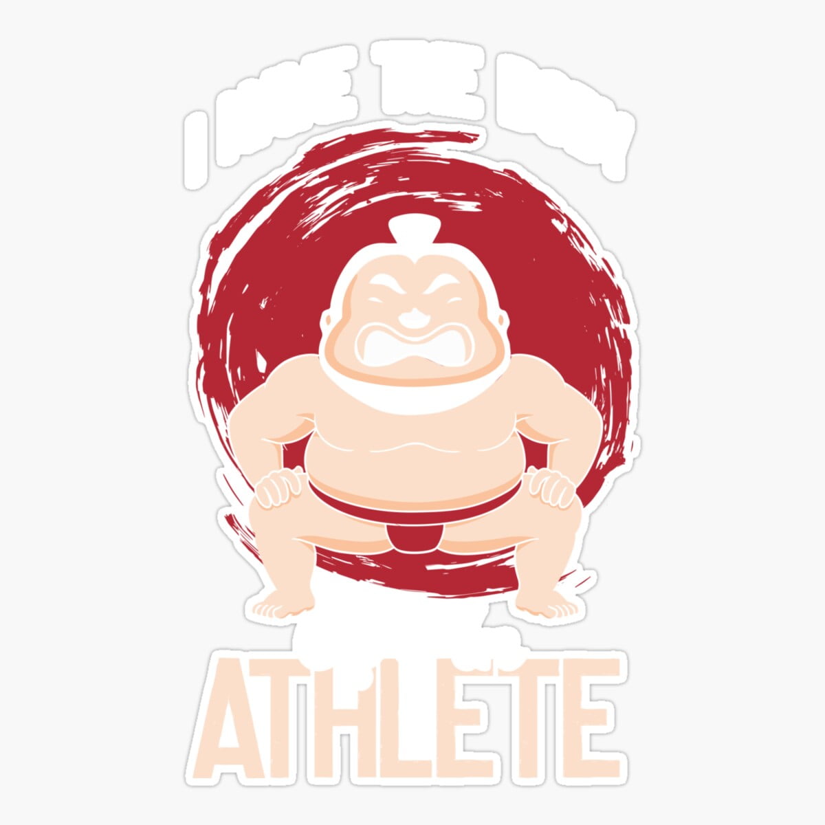Maneki Sumo Wrestler - Body Of An Athlete Sticker, Phone Decal Water ...