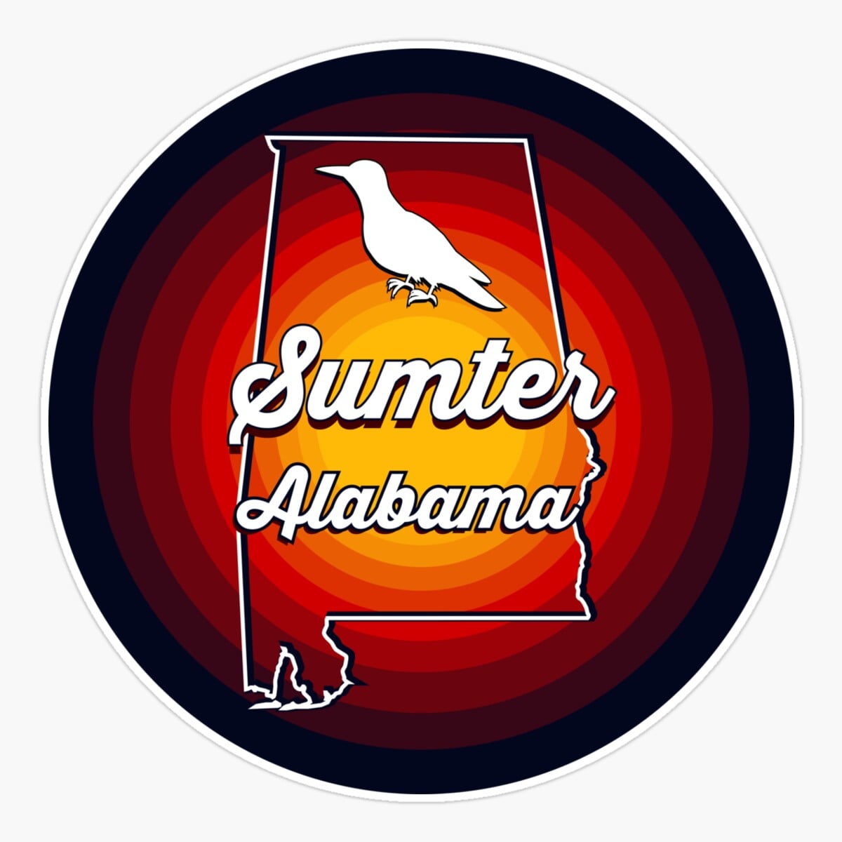 Maneki Sumter County Alabama Al Sticker, Phone Decal Water Bottle ...