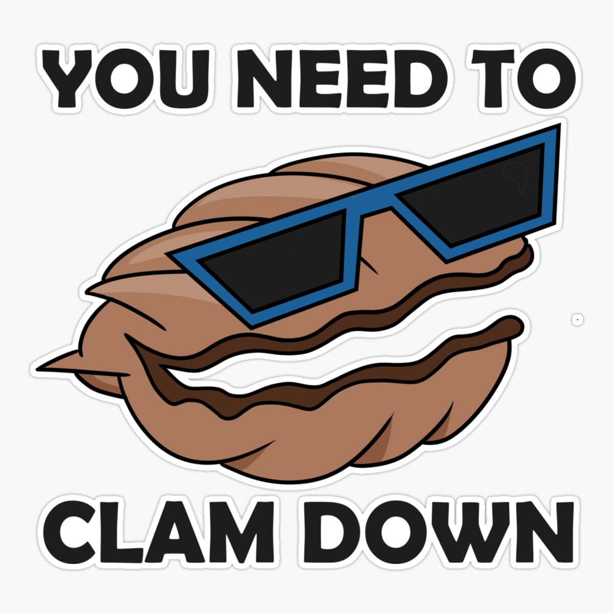 Maneki Sunglasses You Need To Clam Down Sticker, Phone Decal Water ...