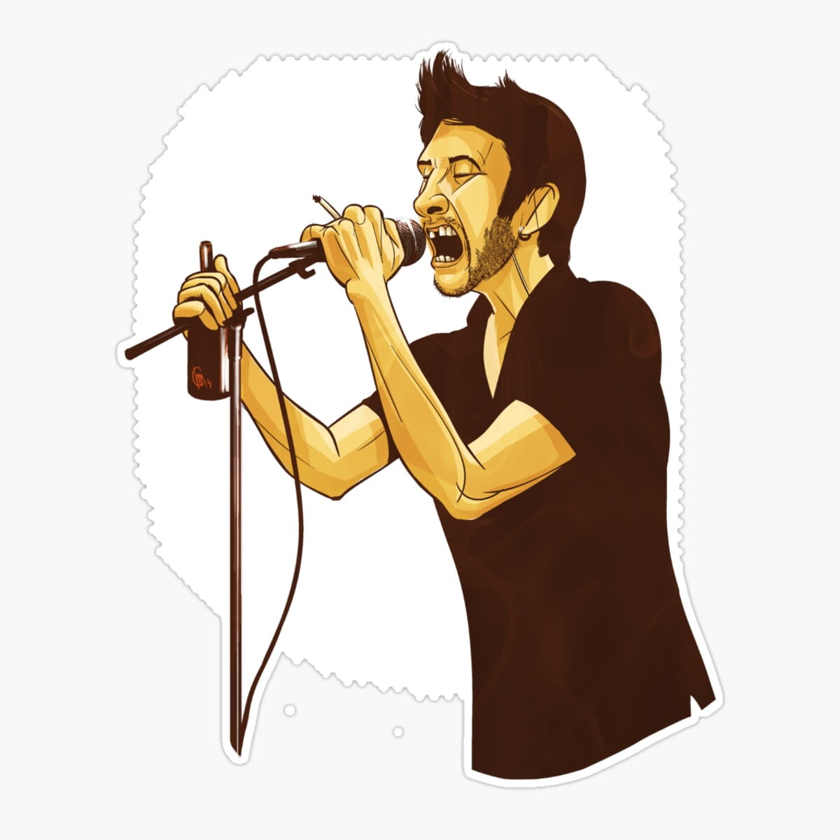 Maneki Sunny Side Of The Tee Sticker, Phone Decal Water Bottle Stickers Car Decals, Funny ...