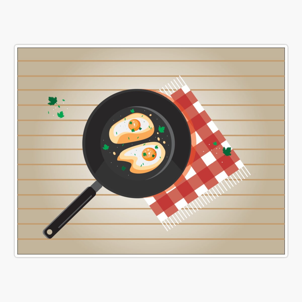 Maneki Sunny Side Up Eggs Anyone? Sticker, Phone Decal Water Bottle ...