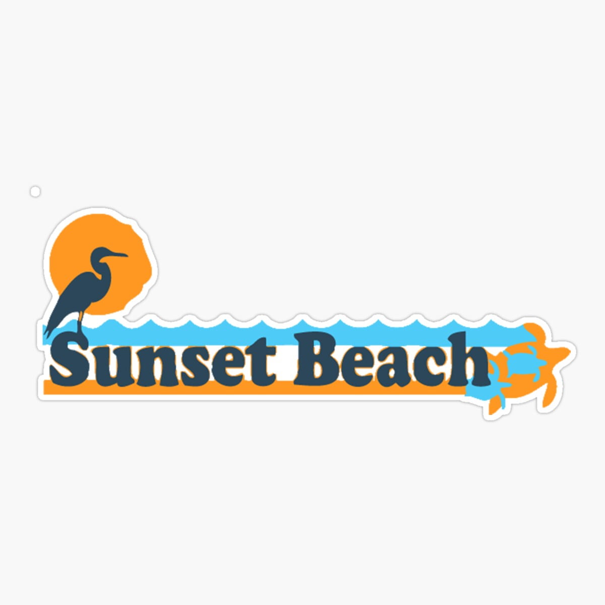 Maneki Sunset Beach - North Carolina. Sticker, Phone Decal Water Bottle ...