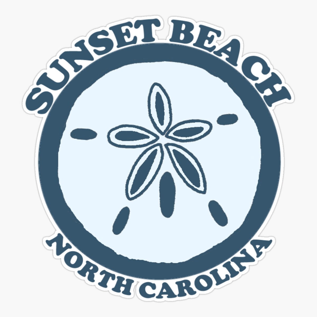 Maneki Sunset Beach - North Carolina. Sticker, Phone Decal Water Bottle ...