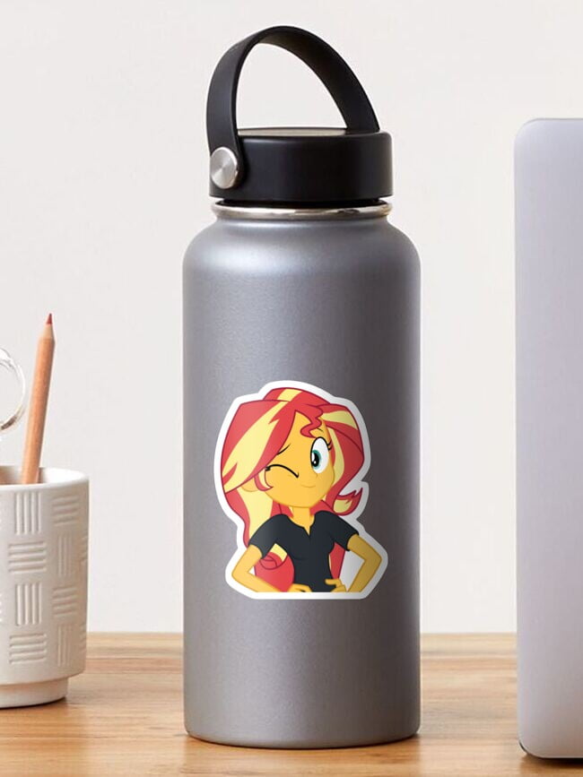 Maneki Sunset Shimmer Winking Sticker, Phone Decal Water Bottle ...