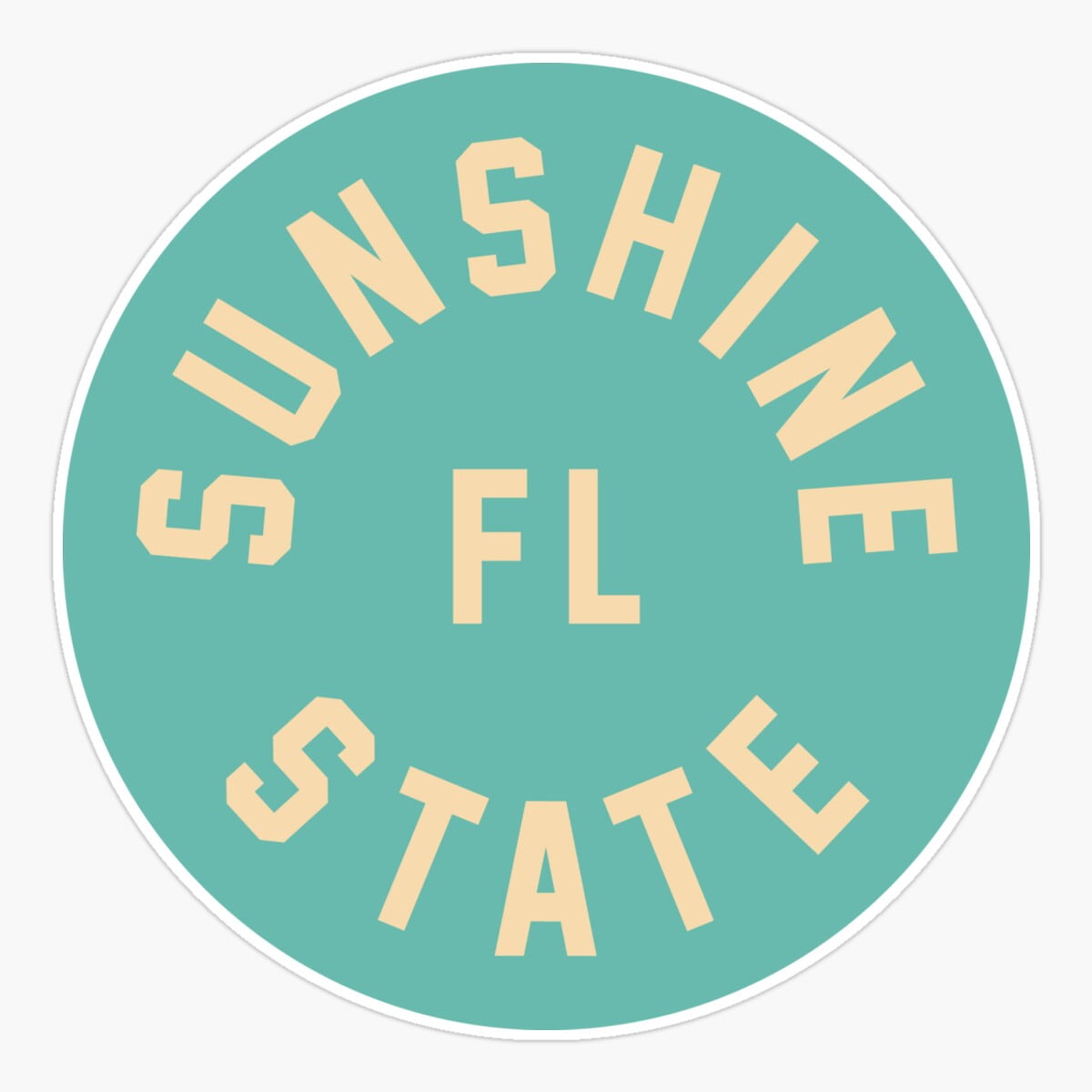 Maneki Sunshine State - Florida Sticker, Phone Decal Water Bottle ...