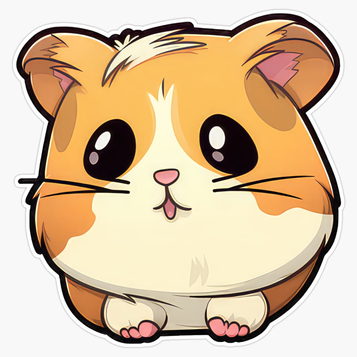 Maneki Super Adorable Rust Hamster Er, Phone Decal Water Bottle ...