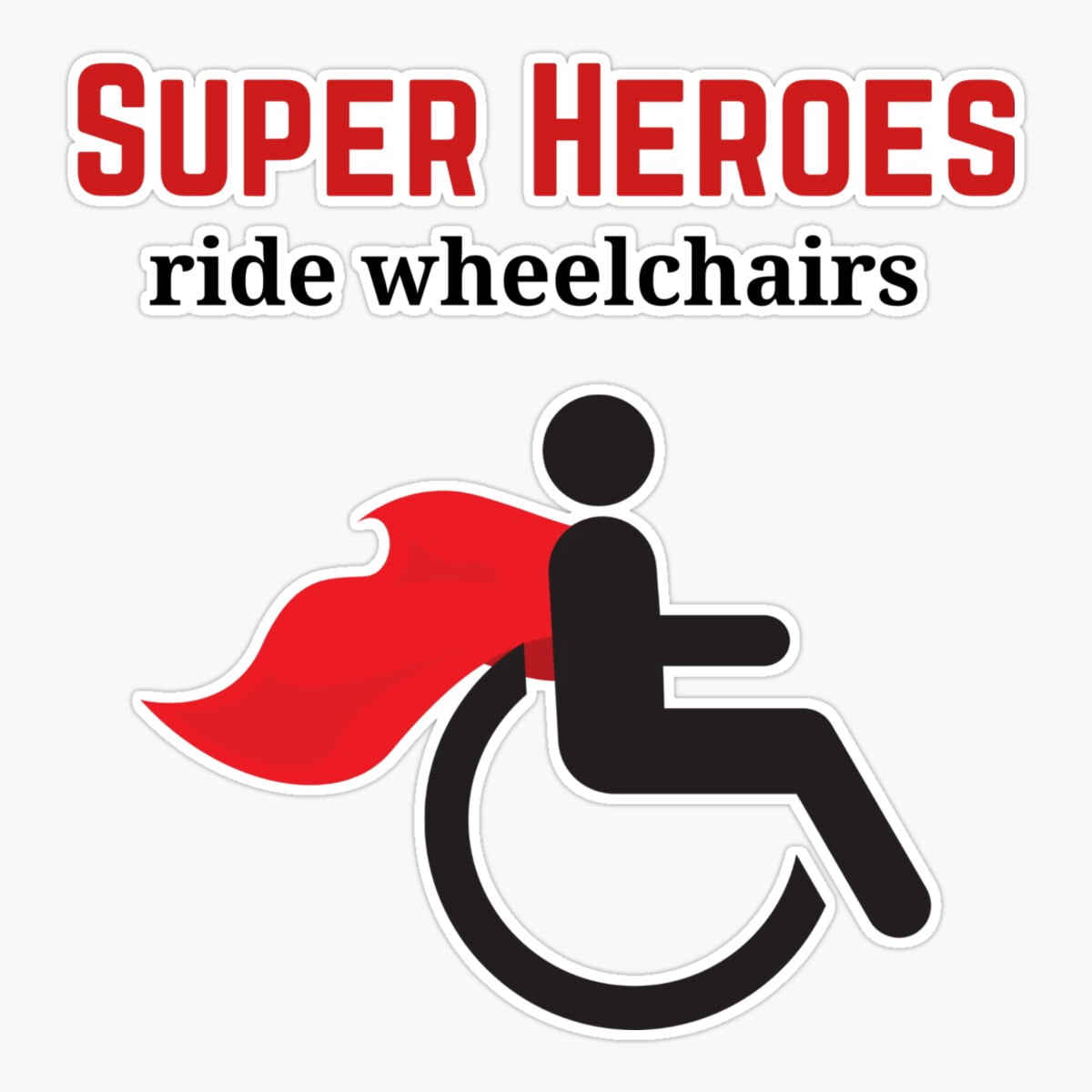 Maneki Super Heroes Ride Wheelchairs Er, Phone Decal Water Bottle ...