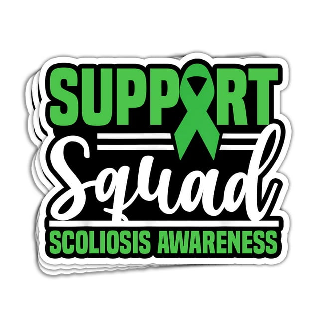Maneki Support Squad Scoliosis Awareness Stickers Scoliosis Warrior ...