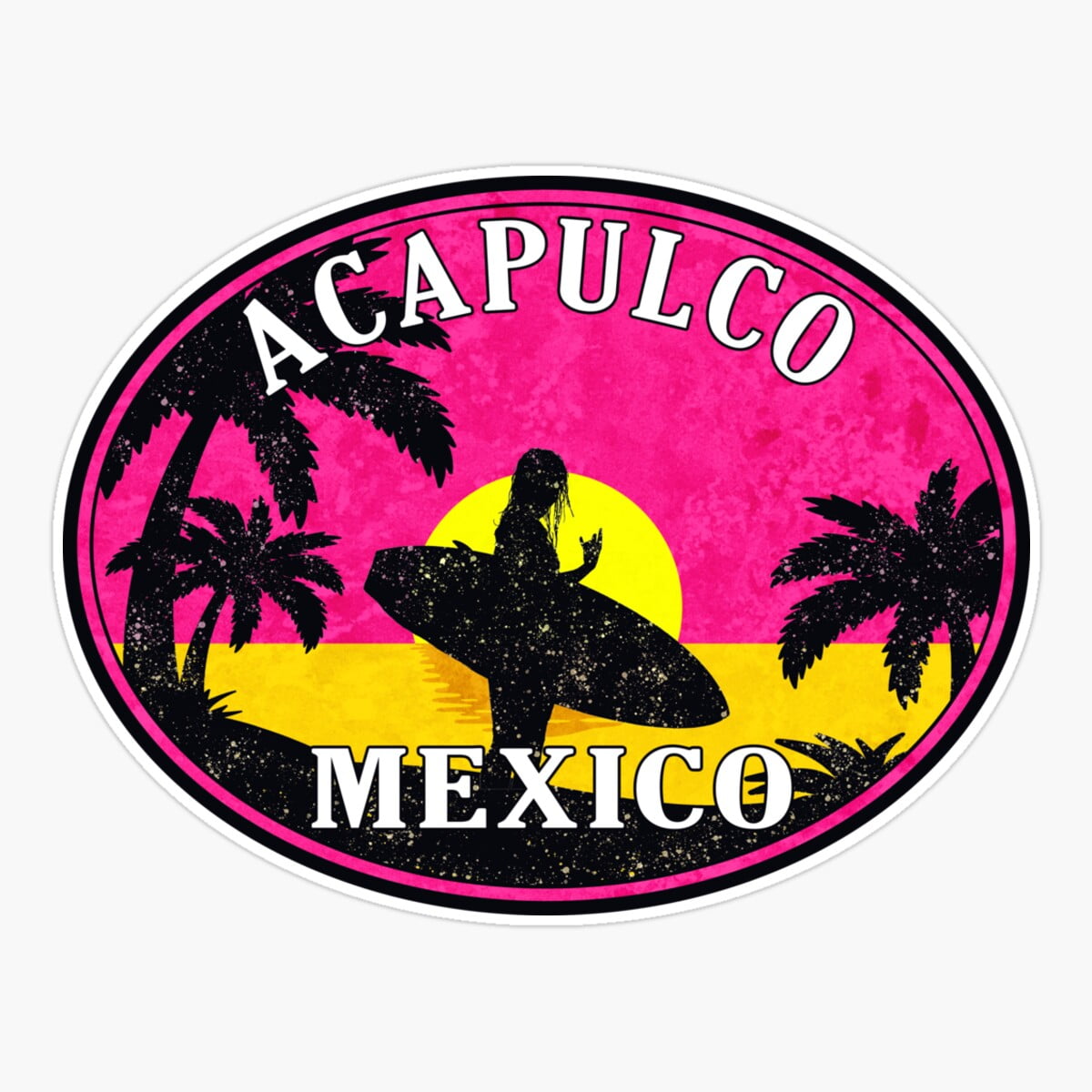 Maneki Sur Acapulco Mexico Cancun Laptop Bumper Suring Sticker, Phone ...
